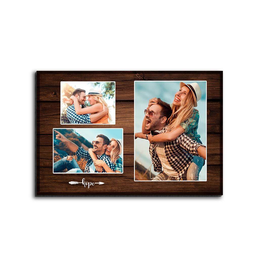 Hope Wood Personalized Couples Desktop Plaque