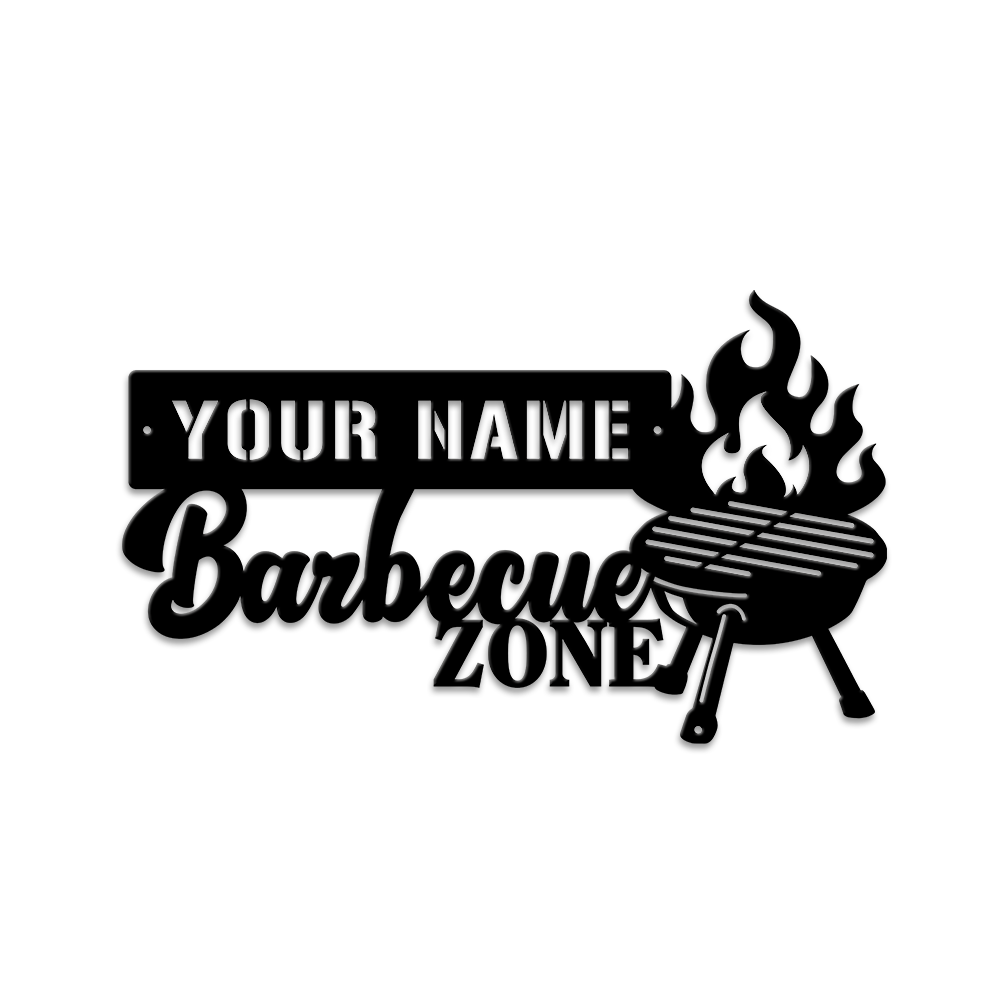 MeMate BBQ Sign, Barbecue Sign for Patio Decoration, BBQ Zone Patio ...